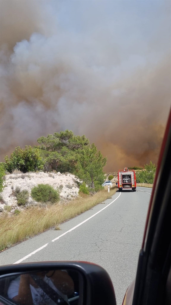 Απειλούνται κατοικίες από την φωτιά στη Λάρνακα (εικόνες) | Philenews