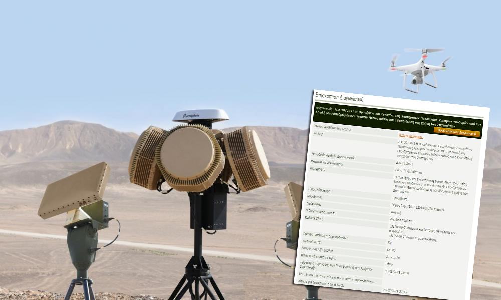 Αναβολή λόγω Μέσης Ανατολής για την αντι-drone ασπίδα στις πέντε ...