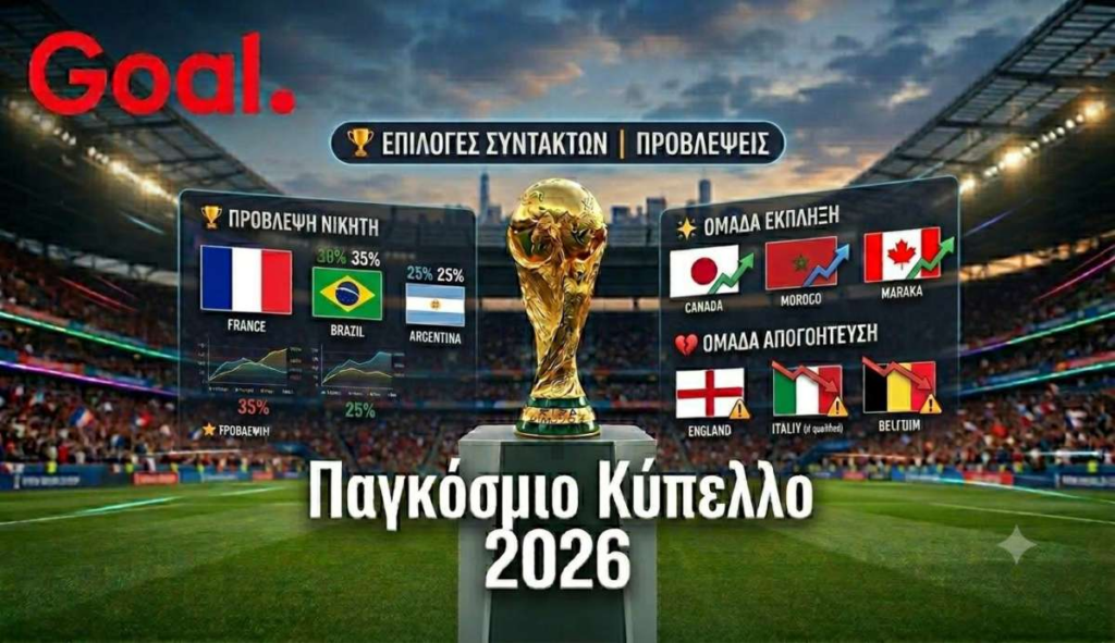Mουντιάλ: Οι συντάκτες του «GOAL» κάνουν προβλέψεις